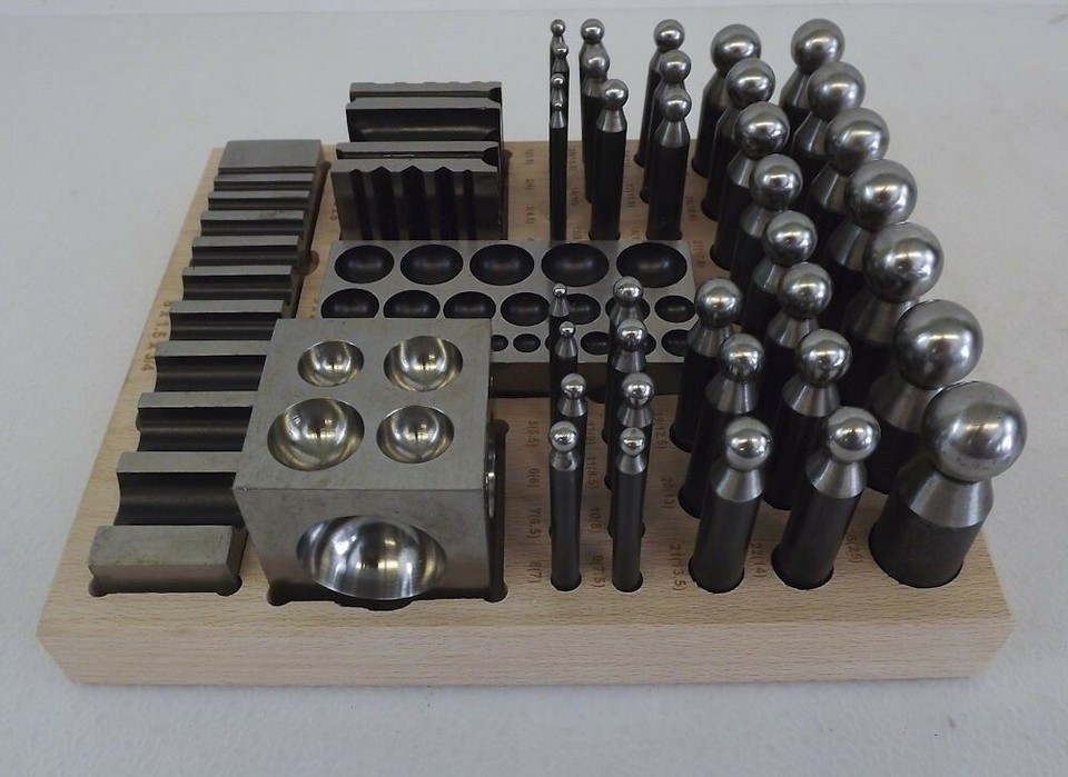 New 41-PC Jewelers Dapping Block Set Metal Forming Tool Goldsmith ...