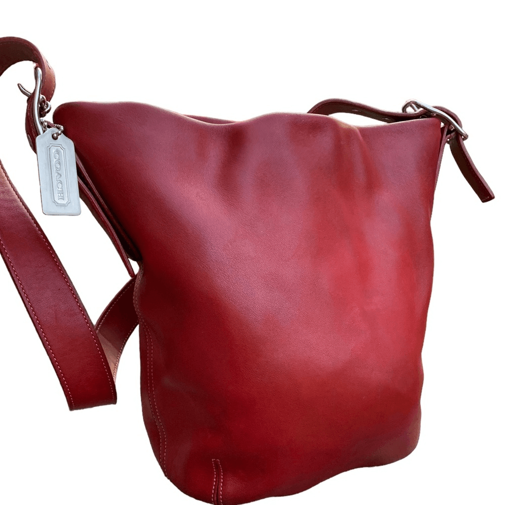 COACH #9186 Legacy Soho BucketBag Red Leather Duffle Shoulder Bag | eBay