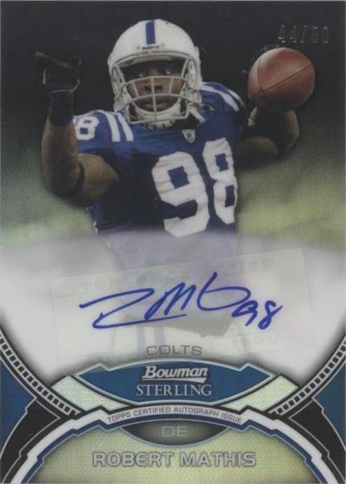 2011 Bowman Sterling - Autographs Robert Mathis #BSA-RMA Black ...