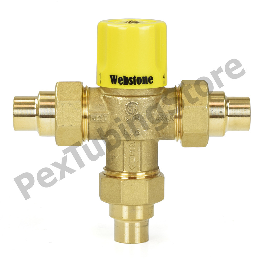 Webstone Thermostatic Mixing Valve 1/2", 3/4" or 1" - Threaded/Sweat ...