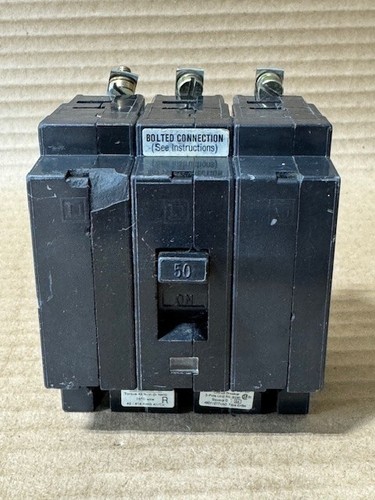 SQUARE D EHB 3 pole 50 amp 480y/277v EHB34050 Circuit Breaker Flaw 01 ...