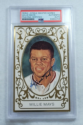 WILLIE MAYS Signed Perez Steele LE Master Works-Ramily-HALL OF FAME ...