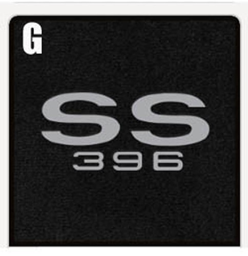NEW! BLACK FLOOR MATS 1968-1974 Chevy II Nova Embroidered Logo SS 396 ...