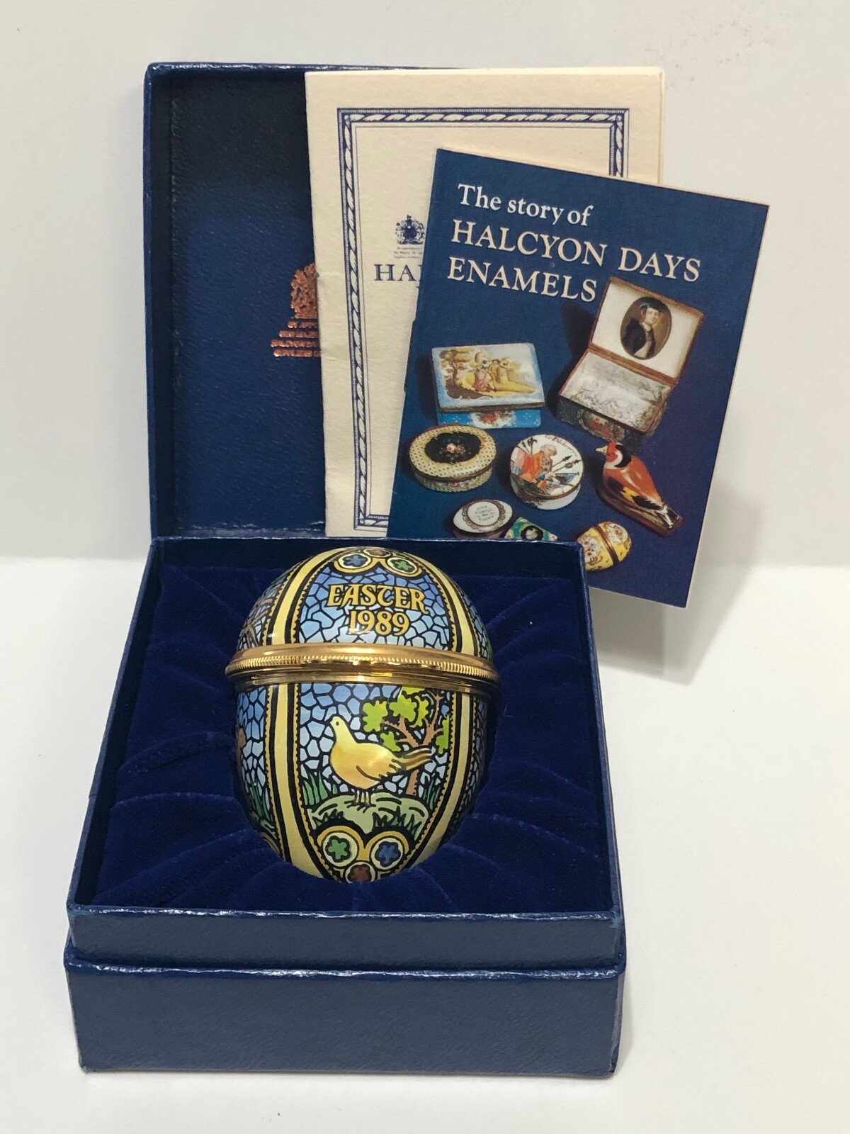 Halcyon Days 1989 Easter Egg Hinged Enamel Trinket Box | eBay