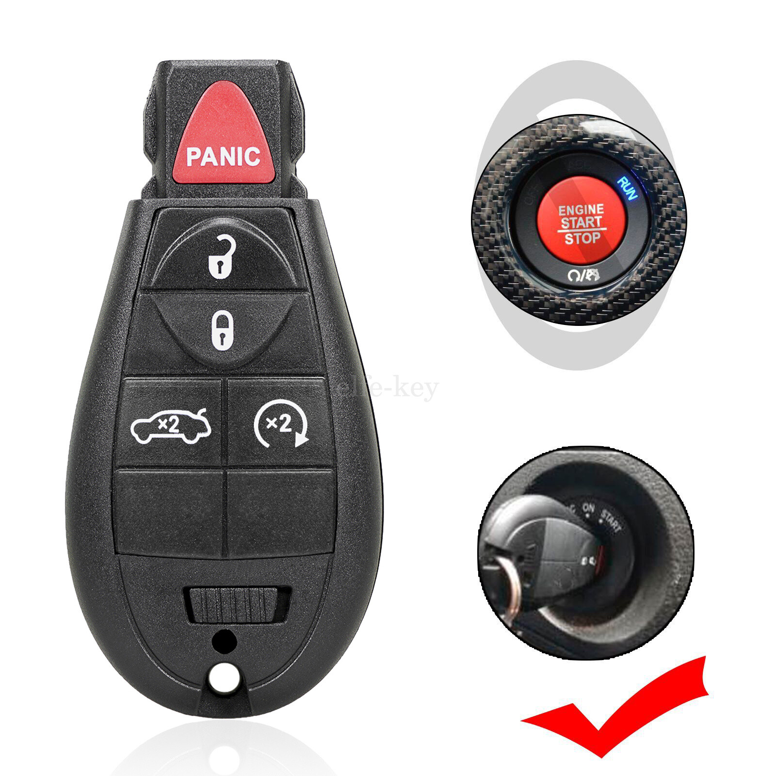5Button Remote Control Car Key Fob M3N32297100 56046773 for Dodge Dart ...