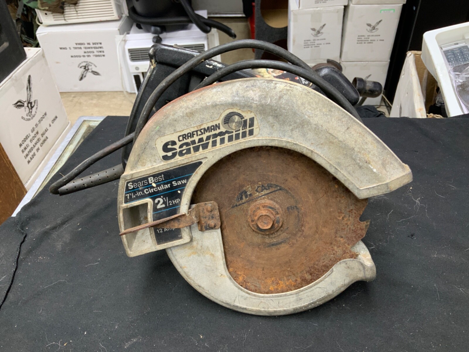 Craftsman Saw Mill 315.108251 VTG 7 1/4" Circular Saw 2 1/2 Hp 12 Amp ...