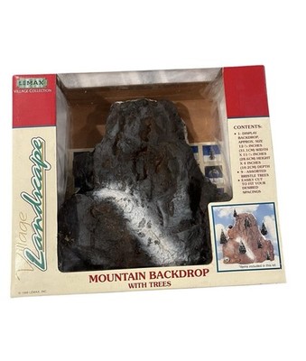 Lemax Christmas Village Landscape Mountain Backdrop With Trees 1998 ...