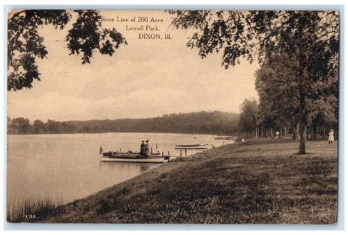 1916 Shore Line 200 Acre Lowell Park Dixon Illinois IL Vintage Antique ...