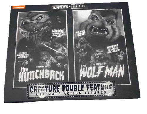 Neca TMNT x Universal Monsters Leo Hunchback & Raphael Wolfman ...