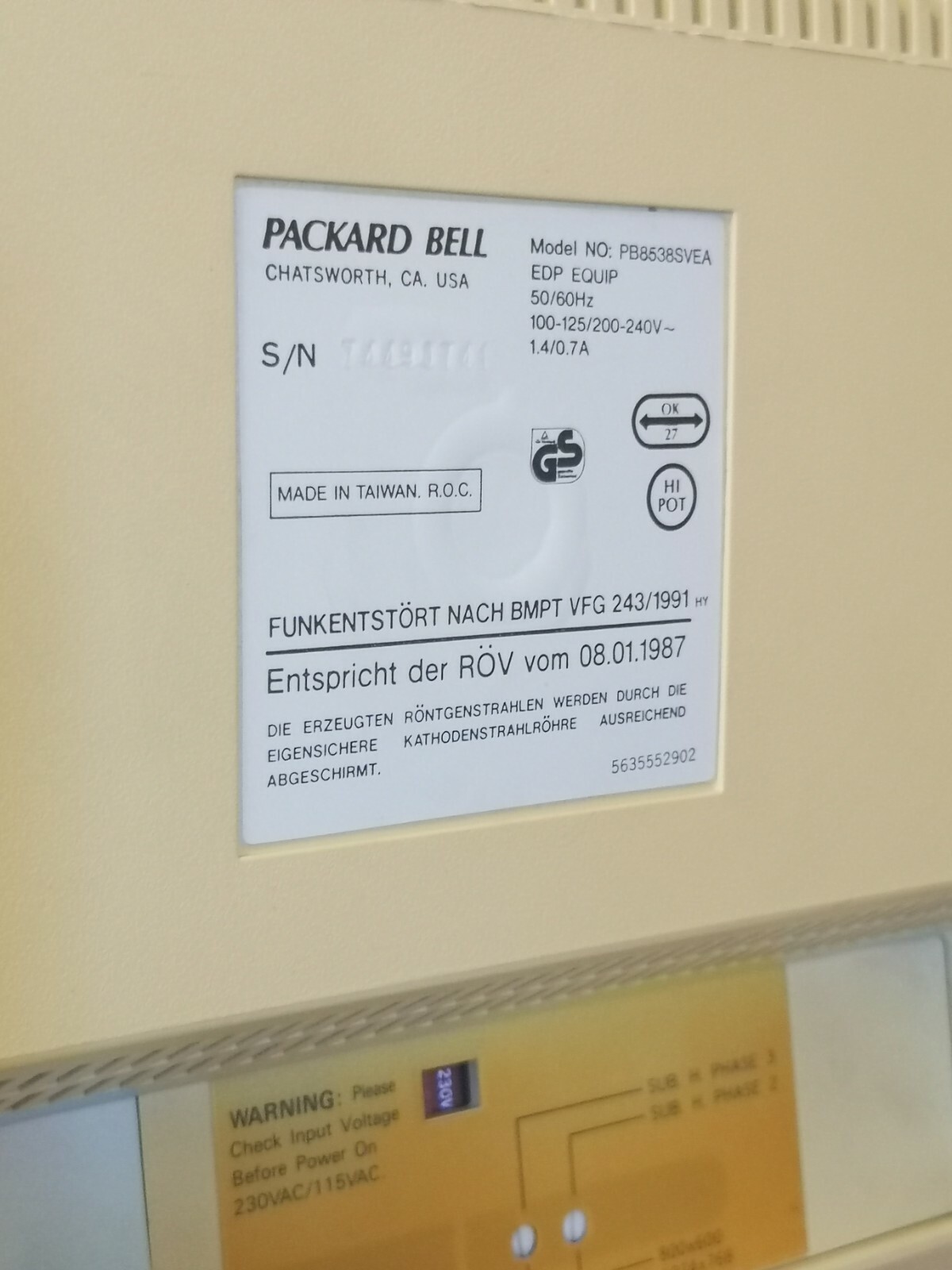 Legendary Original 1980s Packard Bell 386SX Legend Vintage Desktop PC ...