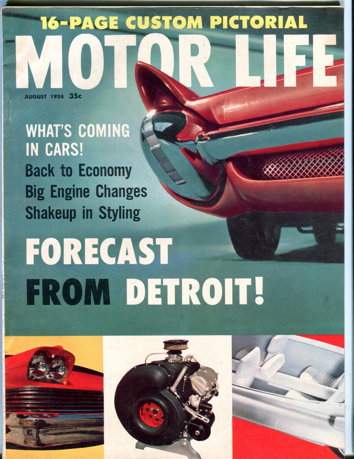 Motor Life Magazine August 1958 Detroit Forecast EX No ML 053017nonjhe ...