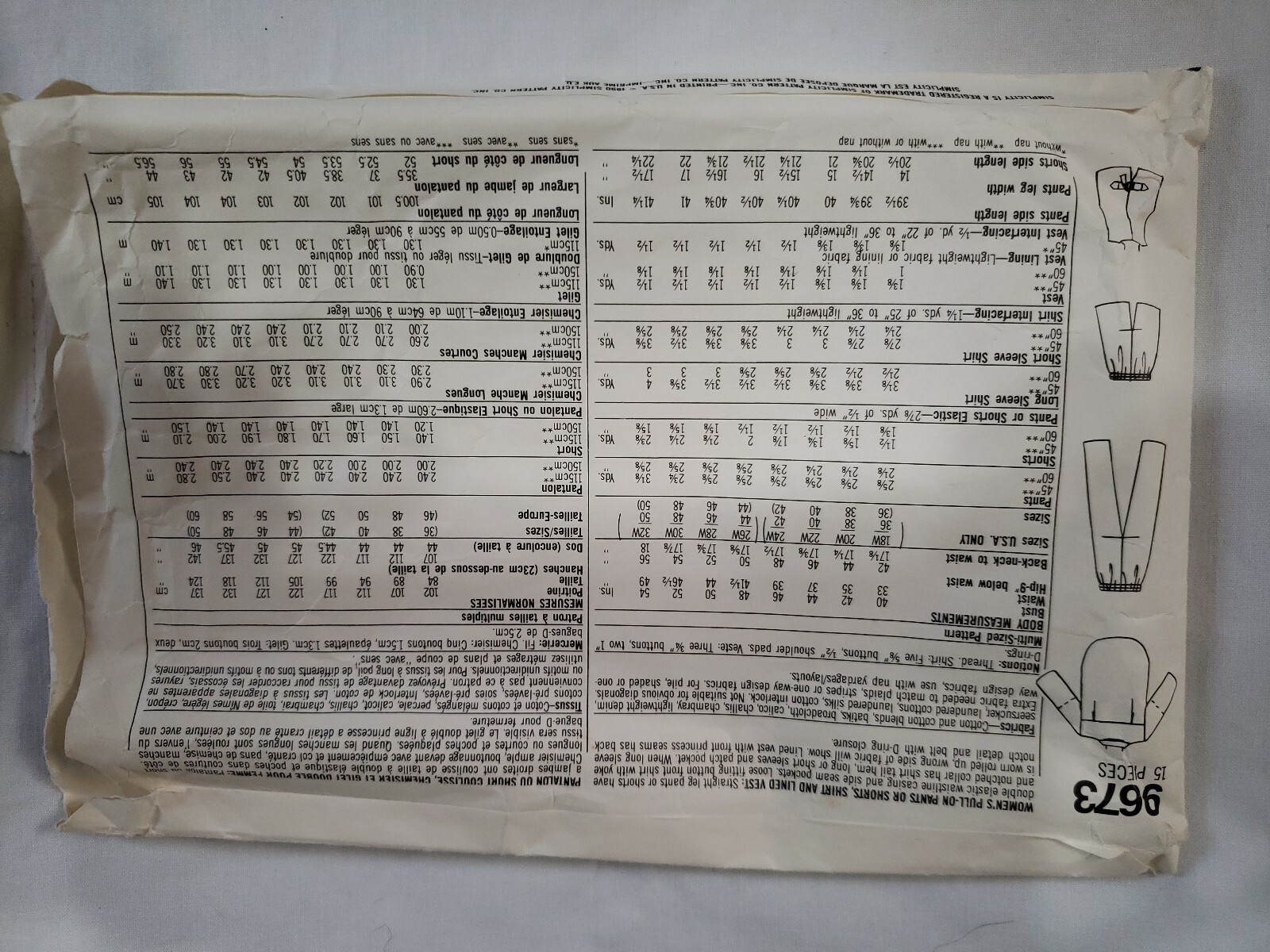 Simplicity Big Beautiful Woman Sewing Pattern 18W - 24W Separates #9673 ...