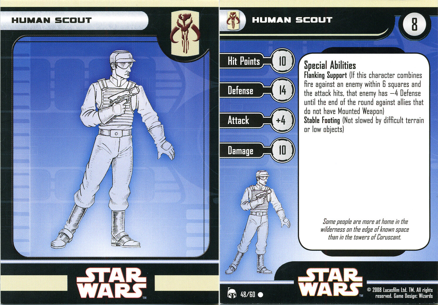 Star Wars Miniatures Legacy of the Force HUMAN SCOUT #48 card | eBay