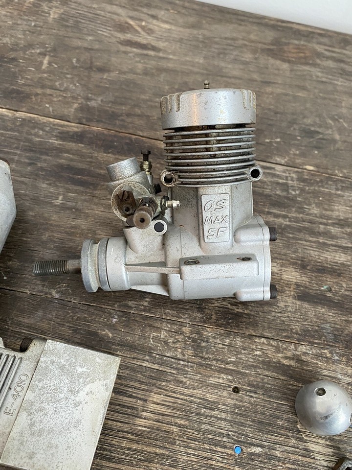 OS Max SF 61 RC Airplane Engine Motor Japan + Muffler E 4010 + Fokker ...