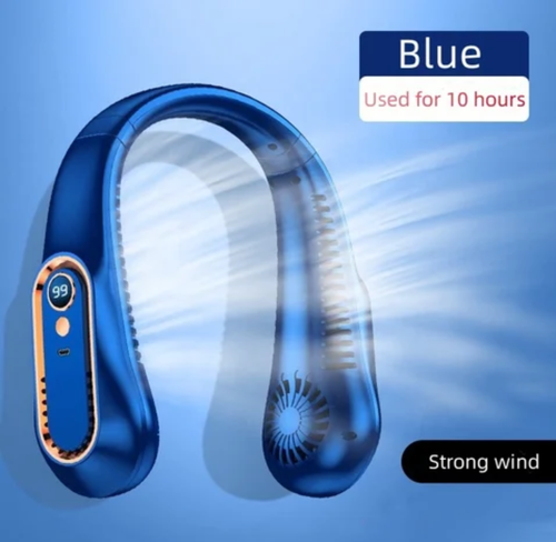 Portable Neck Fan Neckband Cooler Pro Style USB Rechargeable Neck Fan ...
