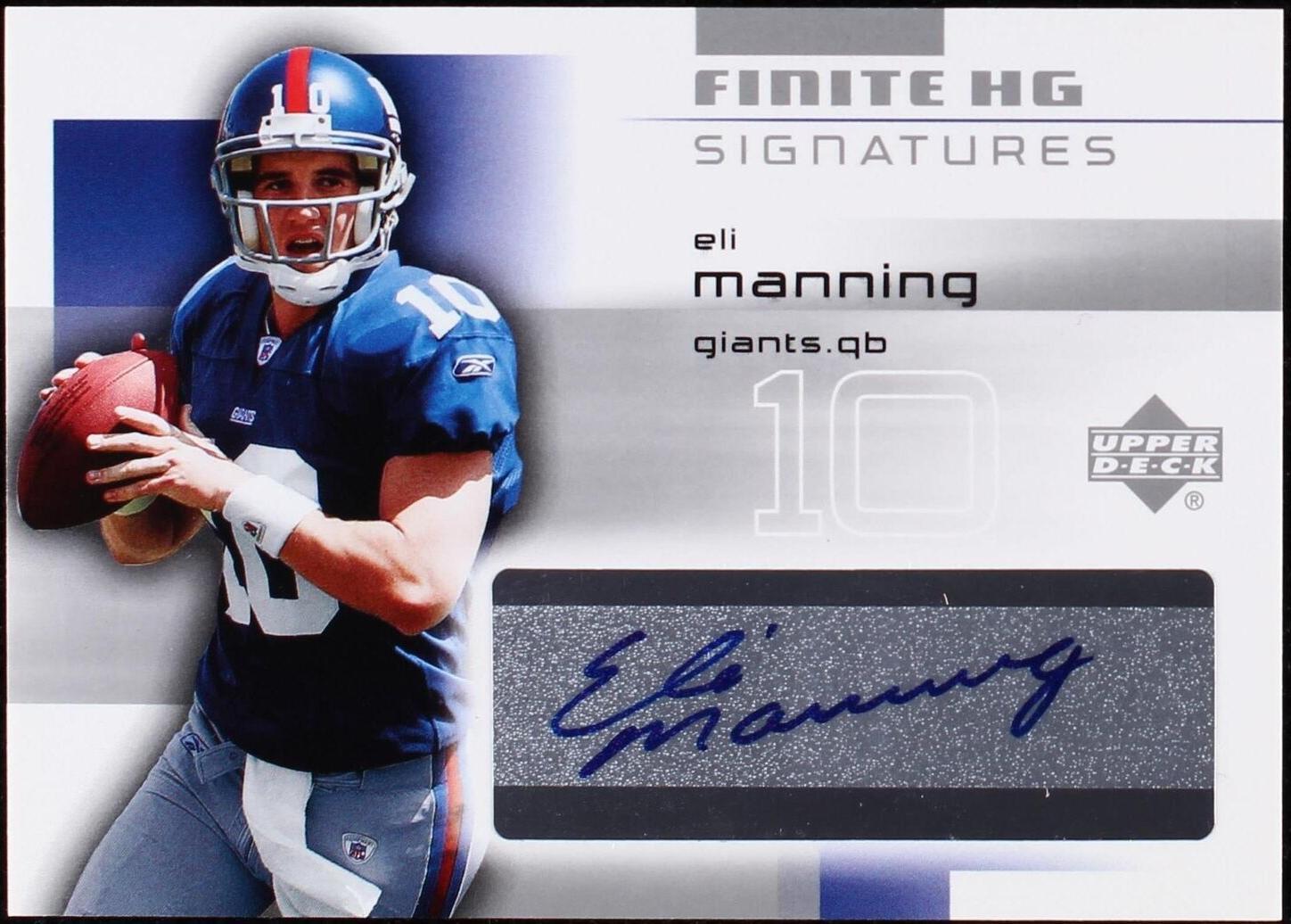 2004 Upper Deck Finite HG - Signatures Eli Manning #FS-EM (AU, RC) for ...