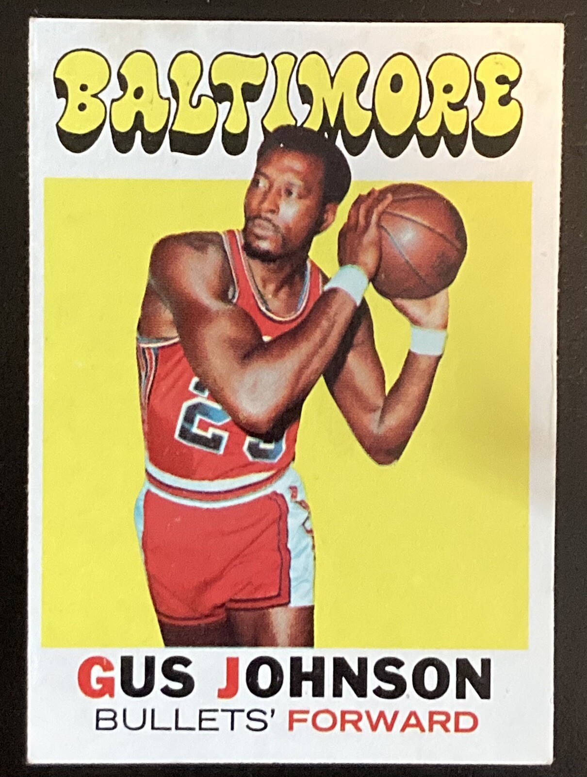 Excellent looking 1971 Topps #77 Gus Johnson Bullets HOF Forward. | eBay