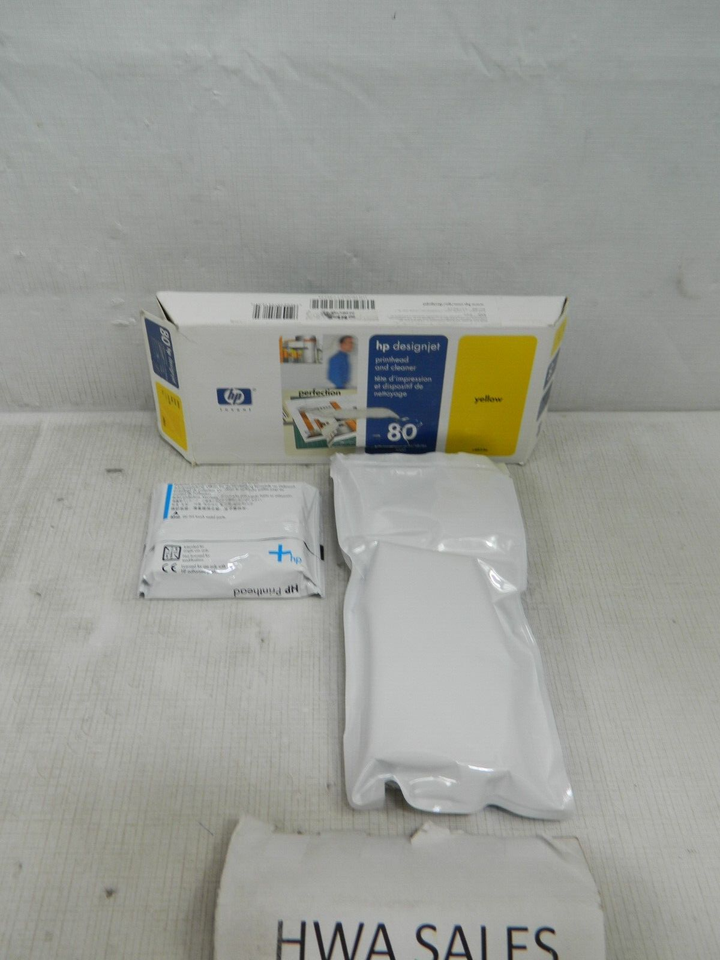 Genuine HP 80 C4823A Yellow Printhead & Cleaner 2009 NEW OEM OPEN BOX ...