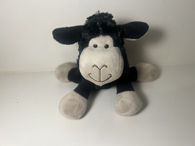 Andrew Blaine Plush Black Sheep Stuffed Animal Lamb Minky Swirls Bean ...
