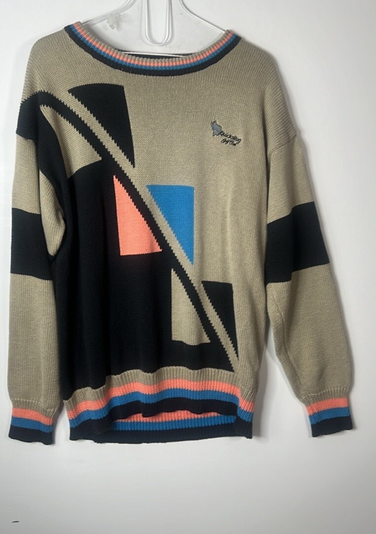 Vintage Aureus Quicksilver Golf Club Logo M Sweater L - Gem