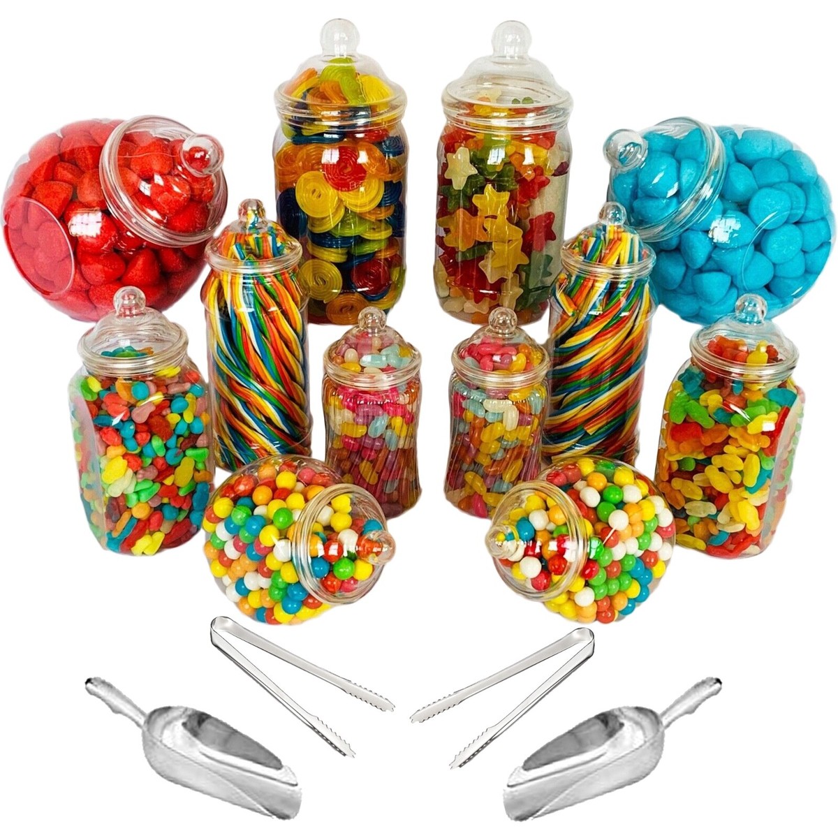 Plastic Candy Buffet Container Set Candy Buffet Party Clear Plastic