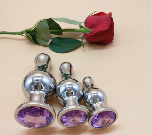 Metal Tear Drop Butt Plugs 3 Sizes Silver Crystal Jewel Sex Anal Plug ...