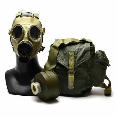 Original Polish Gas Mask respiratory chemical OD army issue military MC ...