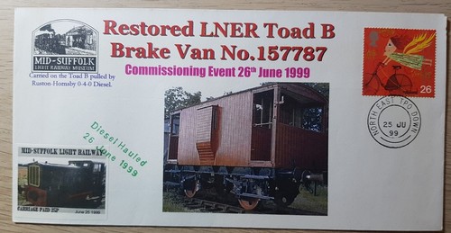 GB FDC: Restored LNER Toad B Brake Van / Mid-Suffolk Rail Diesel ...