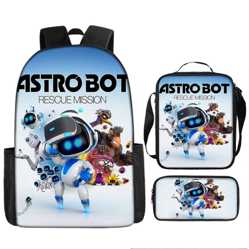 Cartoon Astro Bot Schoolbag Backpack Pencil Case Lunch Bag 3pc Set ...