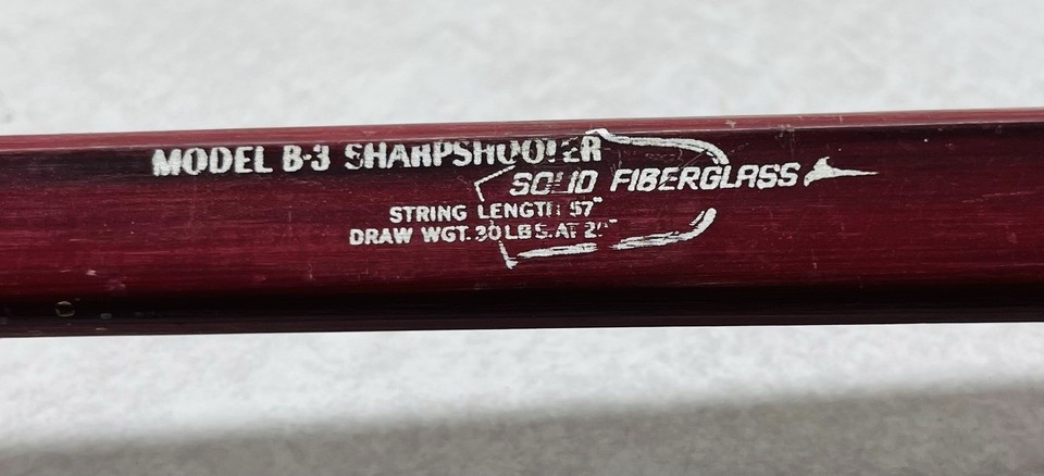 Vintage Shakespeare Parabow Sharpshooter B-3 Fiberglass Recurve Bow 57 ...