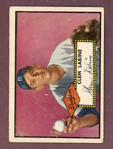 1952 TOPPS #342 CLEM LABINE DODGERS VG SET BREAK 525977 (KYCARDS) | eBay