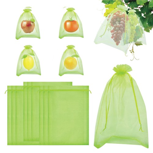 100 Pcs Fruit Protection Bags for Fruit Trees 6 x 8 Inch, Green Mesh ...