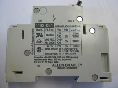 Lot of 3 ALLEN-BRADLEY 1492-CB1. 20 AMP CIRCUIT BREAKERS | eBay