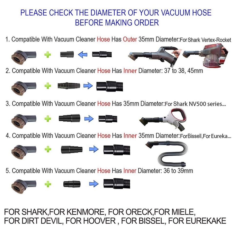 Vacuum Attachment Adapter Kit Vacuum Hose Adapter Pool Supply 1-1/4" Or ...