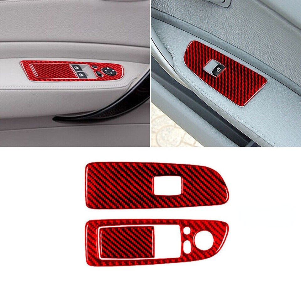 39PCS Red Carbon Fiber Full Kits Sticker Set For BMW 1 Series E82 ...
