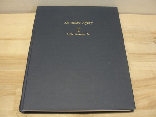 1991 THE PACKARD REGISTRY HARD COVER BOOK | eBay