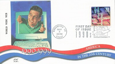 WWW THE WORLD WIDE WEB 1990s DECADE CTC 2000 FLEETWOOD CACHET FDC VF ...