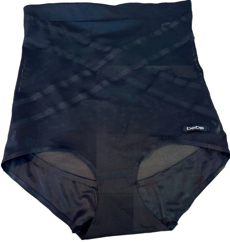 BEBE Medium Power Mesh Microfiber Hi-Waist Brief Firm Control Shapewear ...