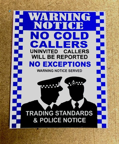 No Cold Callers - Front Door Letter Box Sign / Sticker | eBay UK