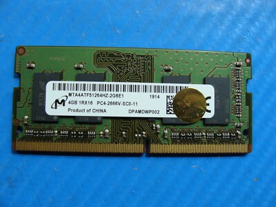 Dell 15 3583 Micron 4GB 1Rx16 PC4-2666 Memory RAM SO-DIMM ...