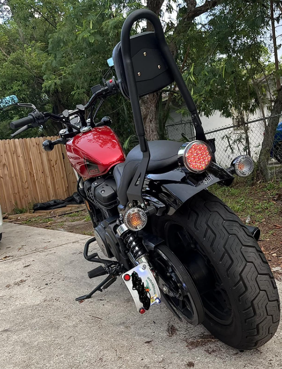 Rolled Vertical License Plate Relocation Bracket for HARLEY-DAVIDSON ...