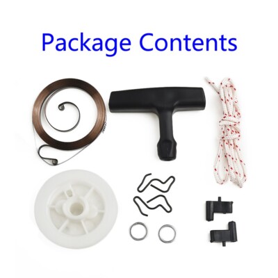 Recoil Pull Starter Spring Pulley Handle Rope Kit For Stihl MS180/MS170 ...