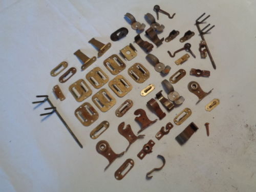 Vintage Hardware Junk Drawer Lot of Unknown Window + Misc Parts Pieces ...
