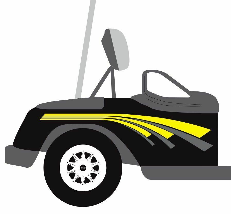 Flare 2 Color Golf Cart Decal 3M Graphic Sticker Kit EZ Go Club Car ...