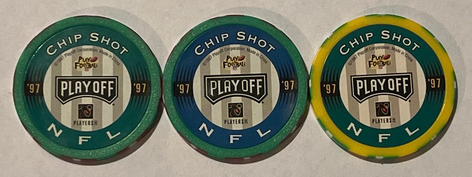 Lot of 3 1997 NFL Playoff Chip Shot Poker Chips | eBay