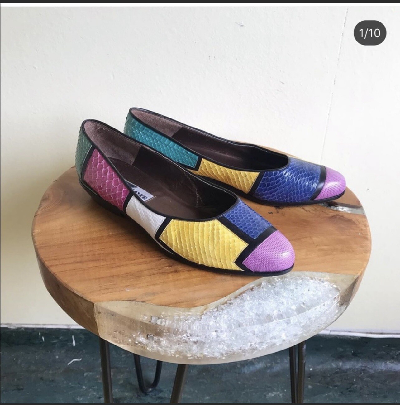 MONDRIAN COLORBLOCK 80s 80’s Vintage Paul Mayer Snake… - Gem