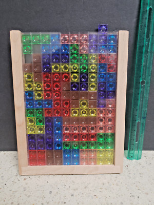 Tetris style Puzzle game game no electronics old fashioned by hand mind ...