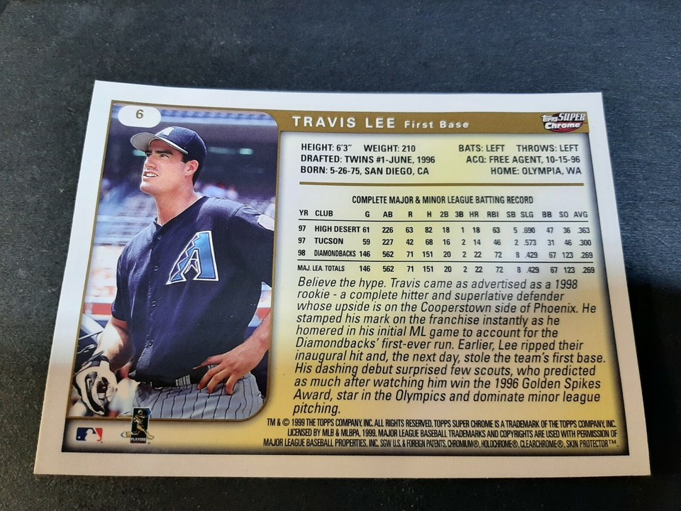 1999 Topps Super Chrome Travis Lee #6 ARIZONA DIAMONDBACKS | eBay