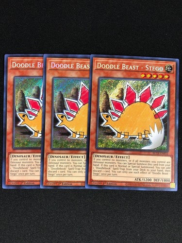 YUGIOH DOODLE BEAST STEGO BLCR-EN032 1ST SECRET X3 | eBay