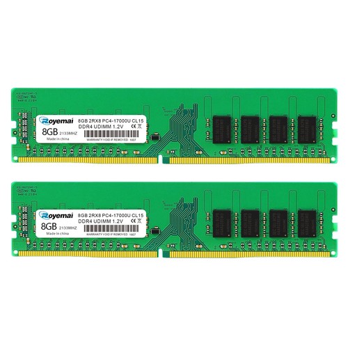 16GB 2x8GB DDR4 2133MHz UDIMM RAM PC4-17000 CL15 2Rx8 Desktop Memory ...
